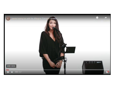 Jannie demoing the fun Singtrix "Extreme" presets