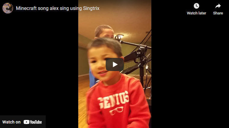 Minecraft song alex sing using Singtrix